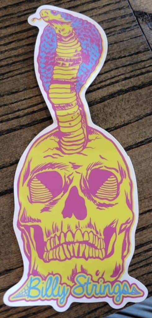Billy Strings Snake Skull Sticker - Billy Base