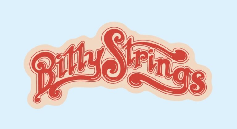 Billy Strings Puff Script Logo Sticker - Billy Base