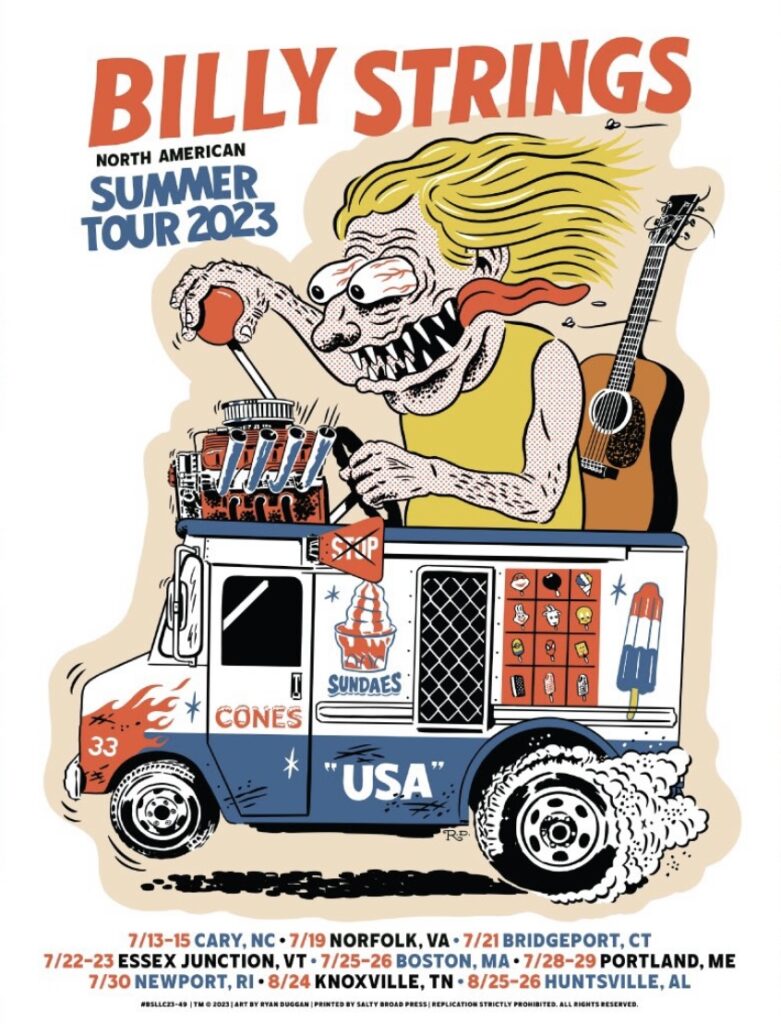 Billy Strings 2023-07-13 Summer 2023 Tour Poster - BillyBase