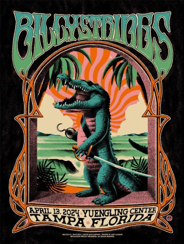 Billy Strings Tampa Yuengling Center Night 2 Regular Poster - BillyBase
