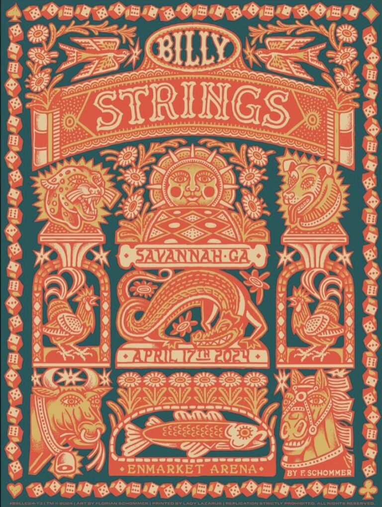 Billy Strings Enmarket Arena Savannah Regular Poster - Billy Base