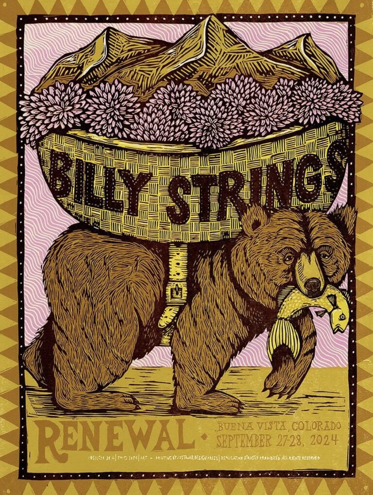 Billy Strings Renewal 2024 Full Run Poster Regular - Billy Base