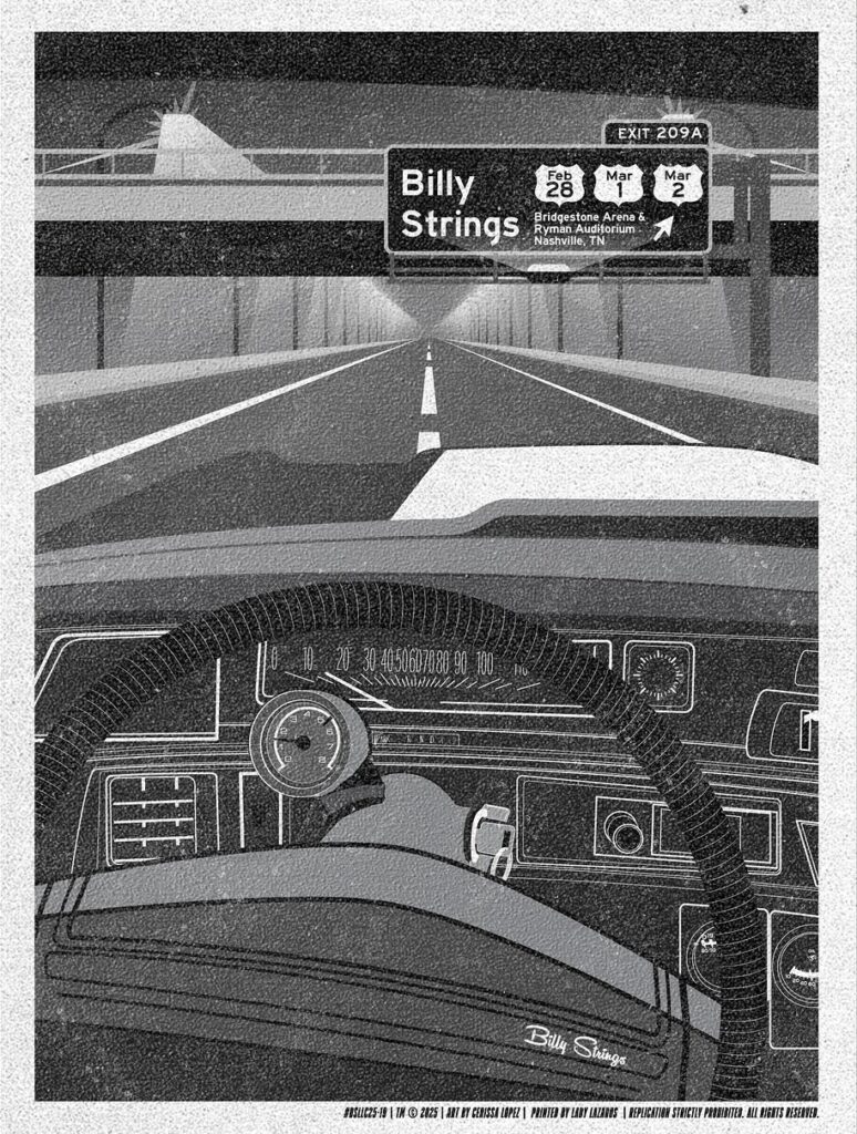 Billy Strings Nashville Winter 2025 Run Poster - BillyBase