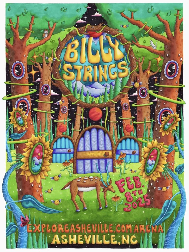 Billy Strings ExploreAsheville Arena Wk1 Day 3 2025 Poster Regular ...