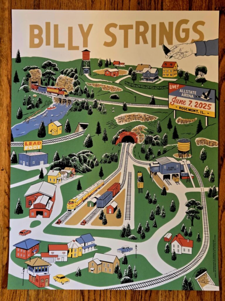 Billy Strings Allstate Arena 2025 - N2 Poster Regular - BillyBase