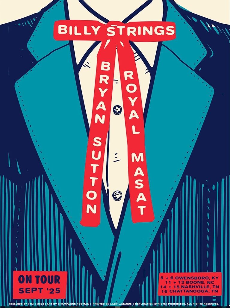 Billy Strings Strings & Sutton w/ Masat 2025 - Tour Poster Regular ...